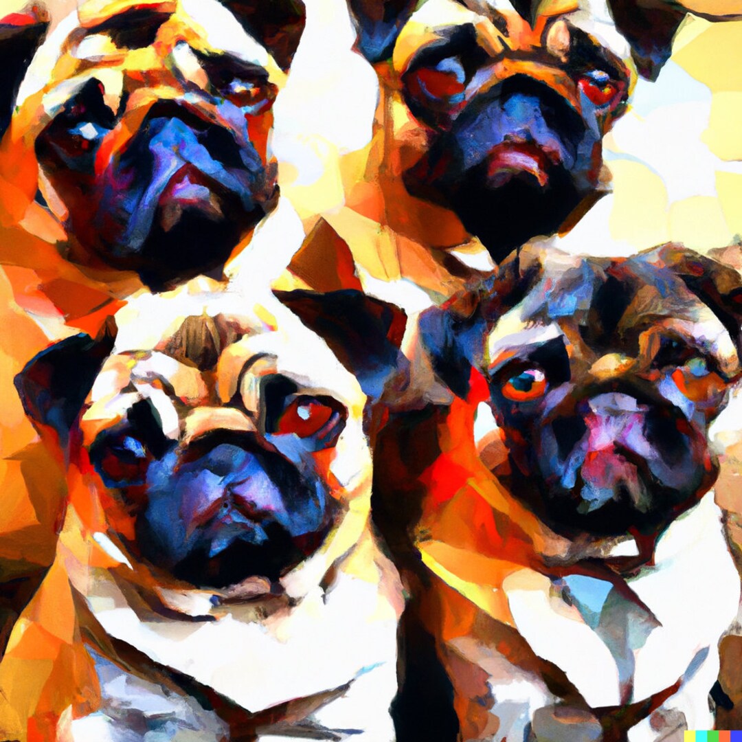 Four Pugs Cube 1 - Etsy