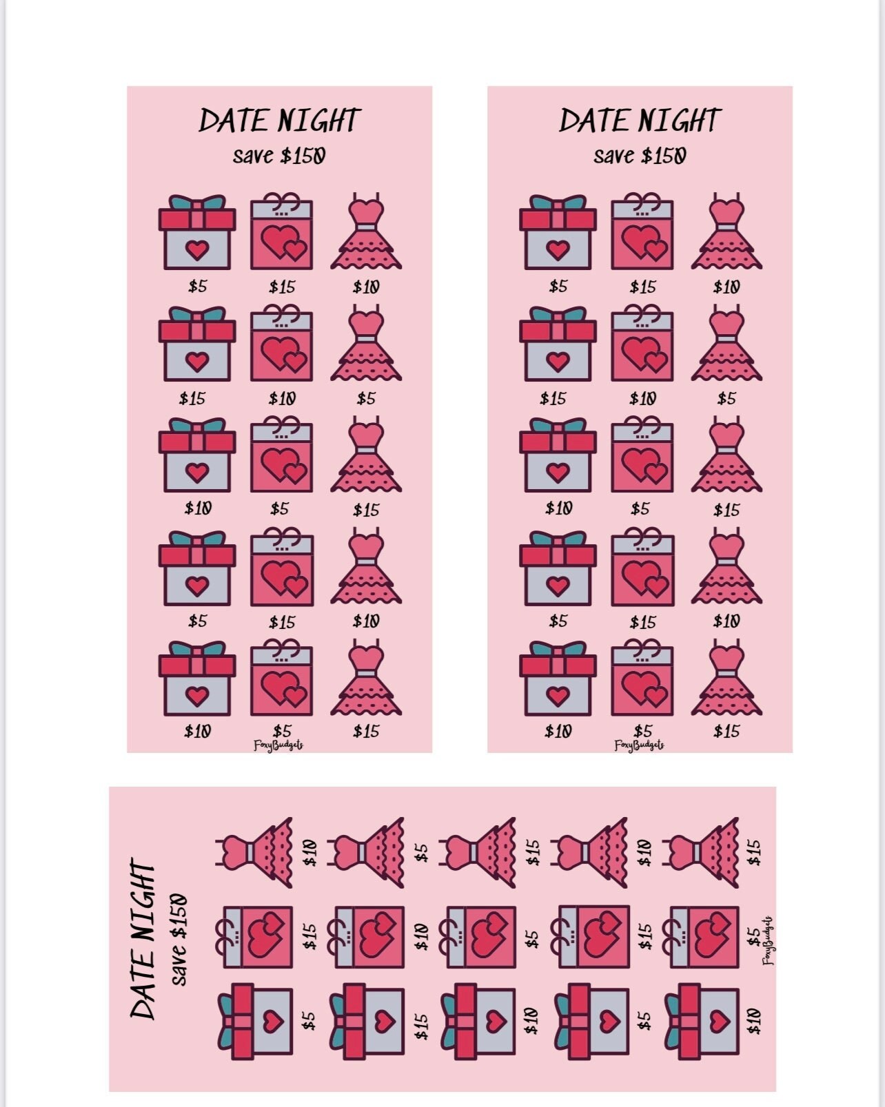 Printable Date Night Savings Challenge - Etsy