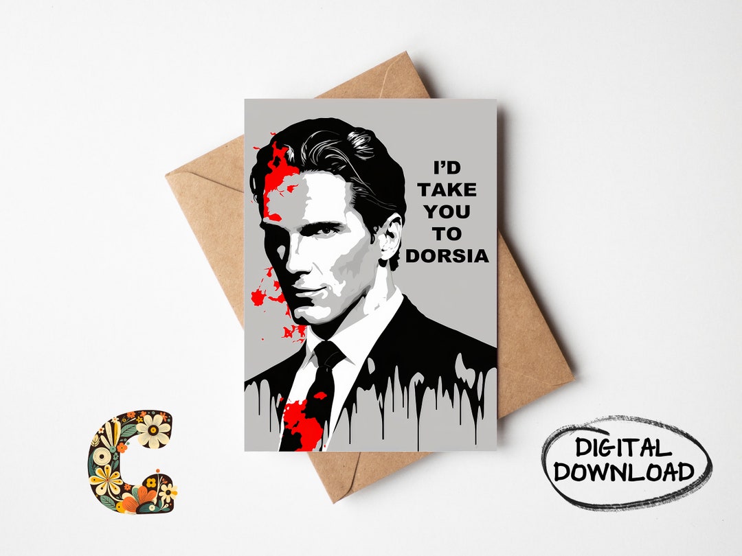 American Psycho, Printable Greeting Card , Birthday Card, Valentines ...
