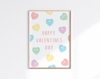 Conversation Hearts Digital Download Print - Etsy