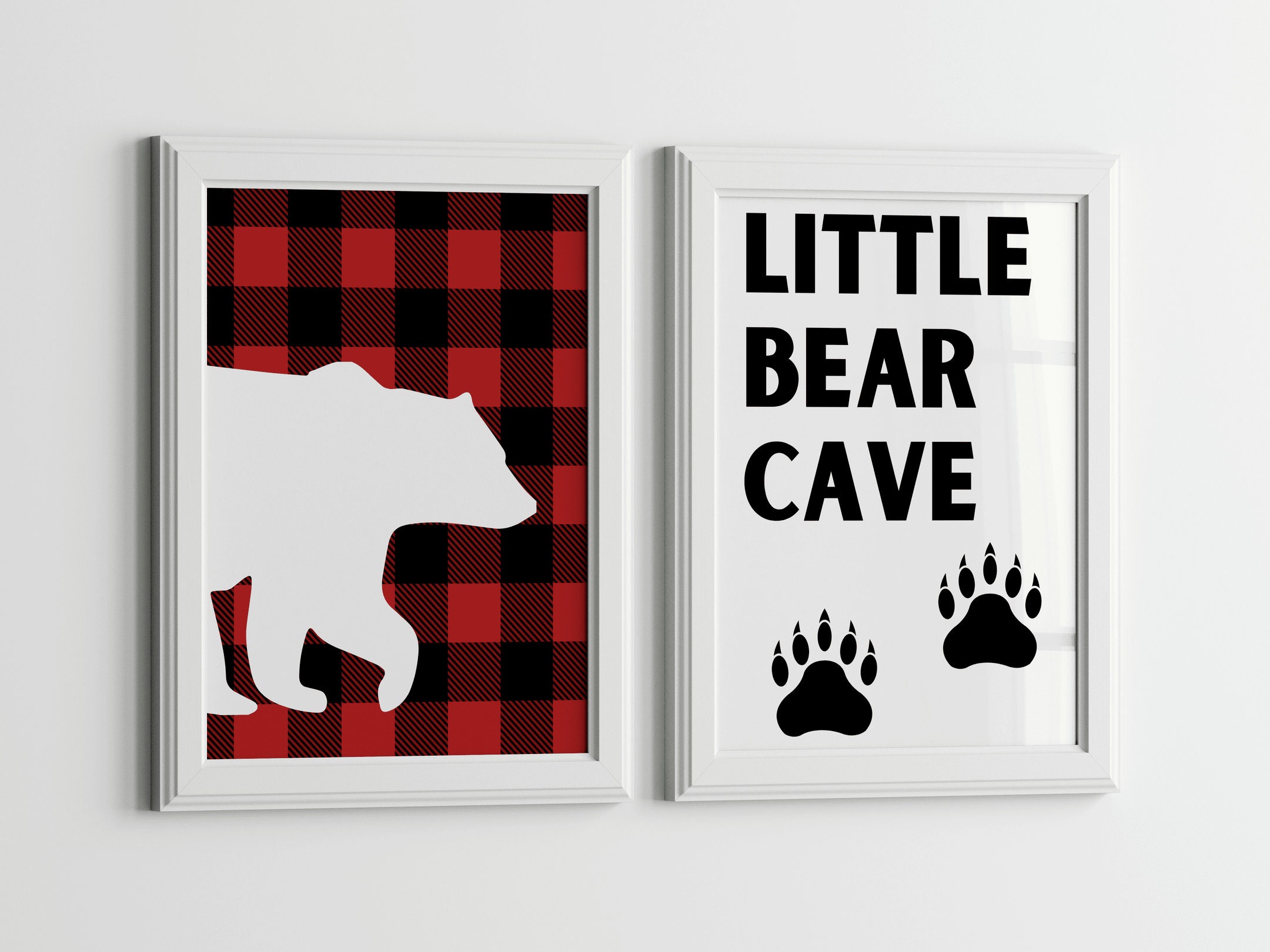 Little Bear Cave Wall Art, Bears Nursery Print, Boys Room Decor ...