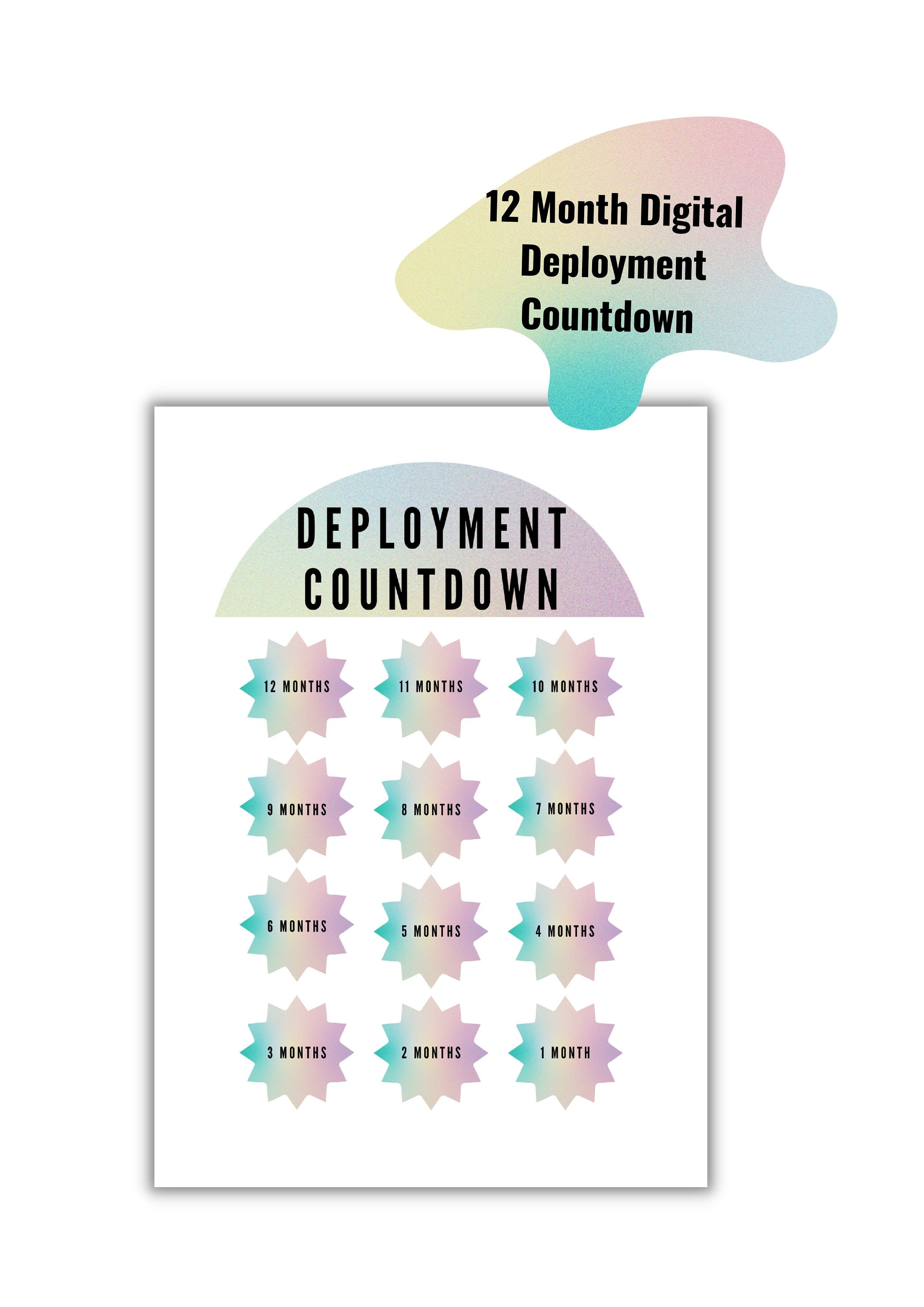 Deployment Digital Monthly Countdown - Missing You - Spouse Countdown ...