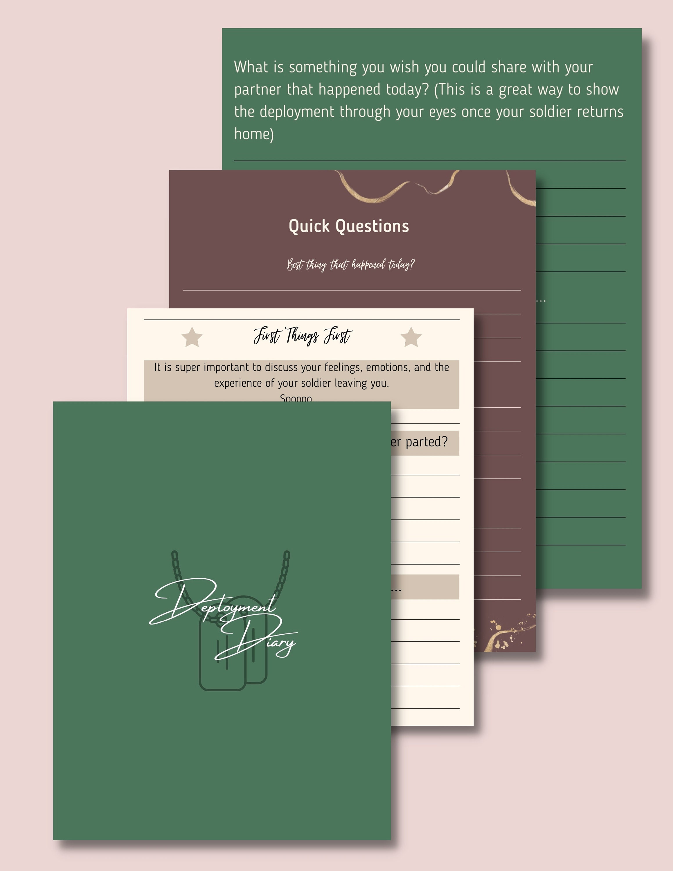 Deployment Diary, Journal for Documenting a Deployment, A Deployment ...