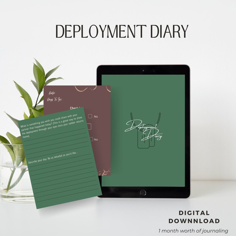 Deployment Diary, Journal for Documenting a Deployment, A Deployment ...