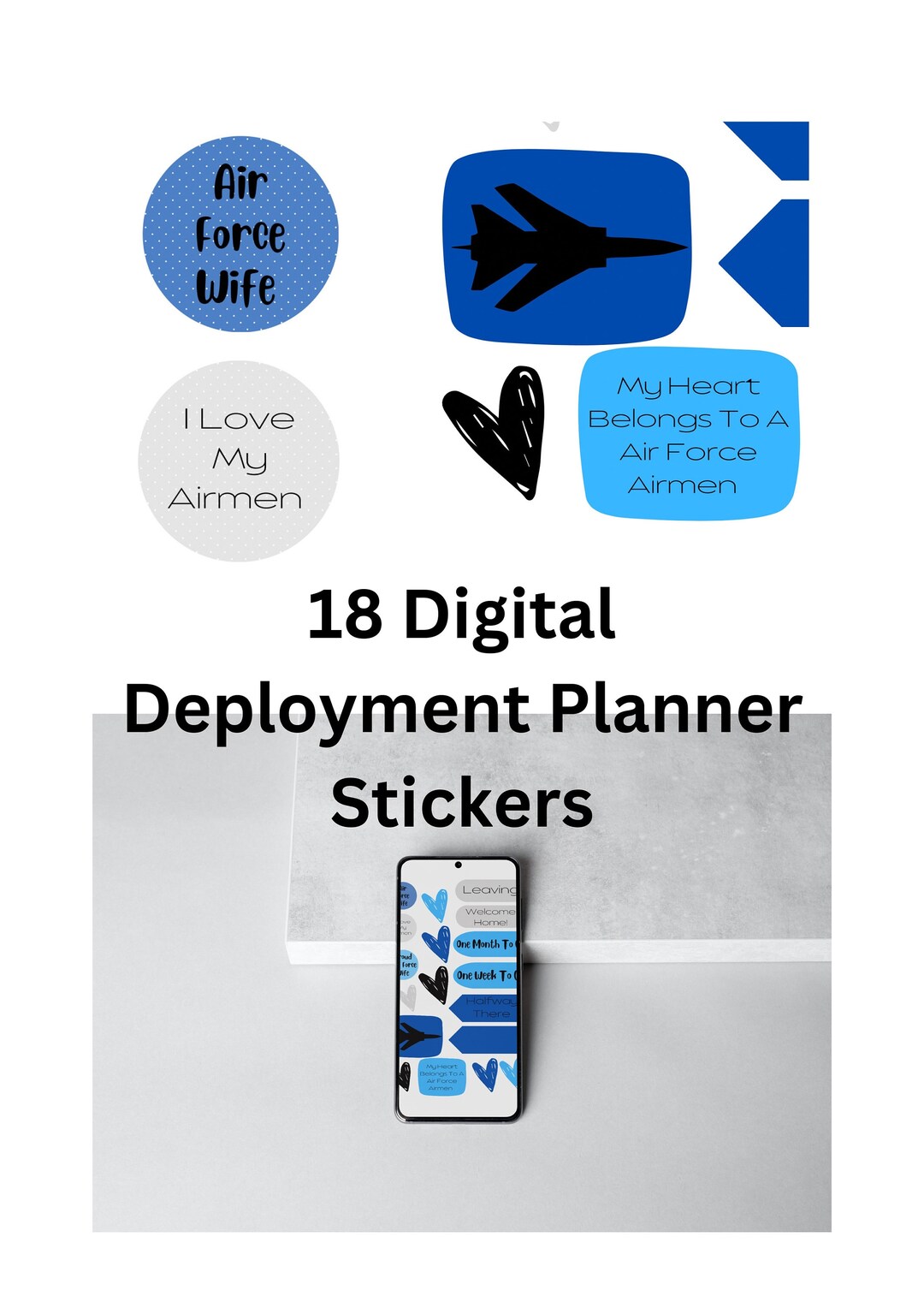 Digital Air Force Military Planner Stickers - 18 Deployment/military ...
