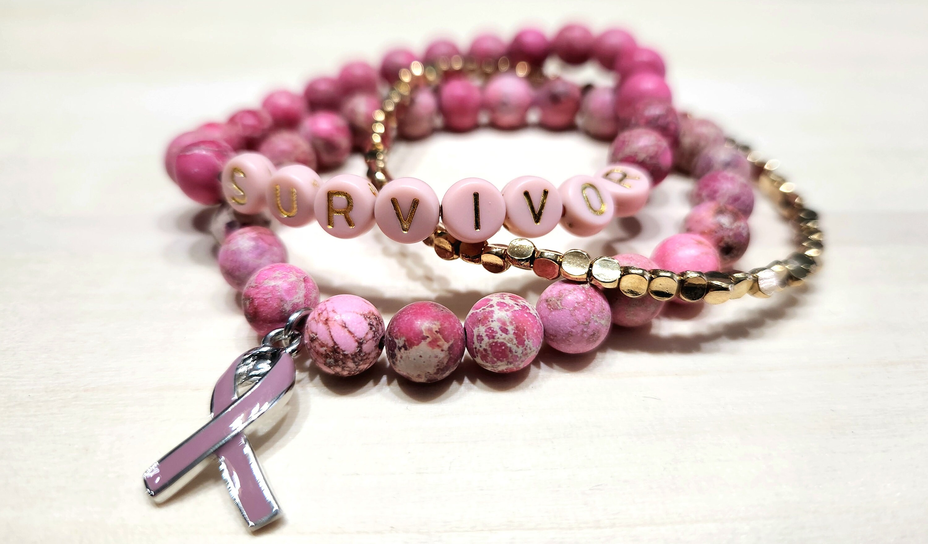 Breast Cancer Bracelet / Breast Cancer Survivor Bracelet / Breast ...