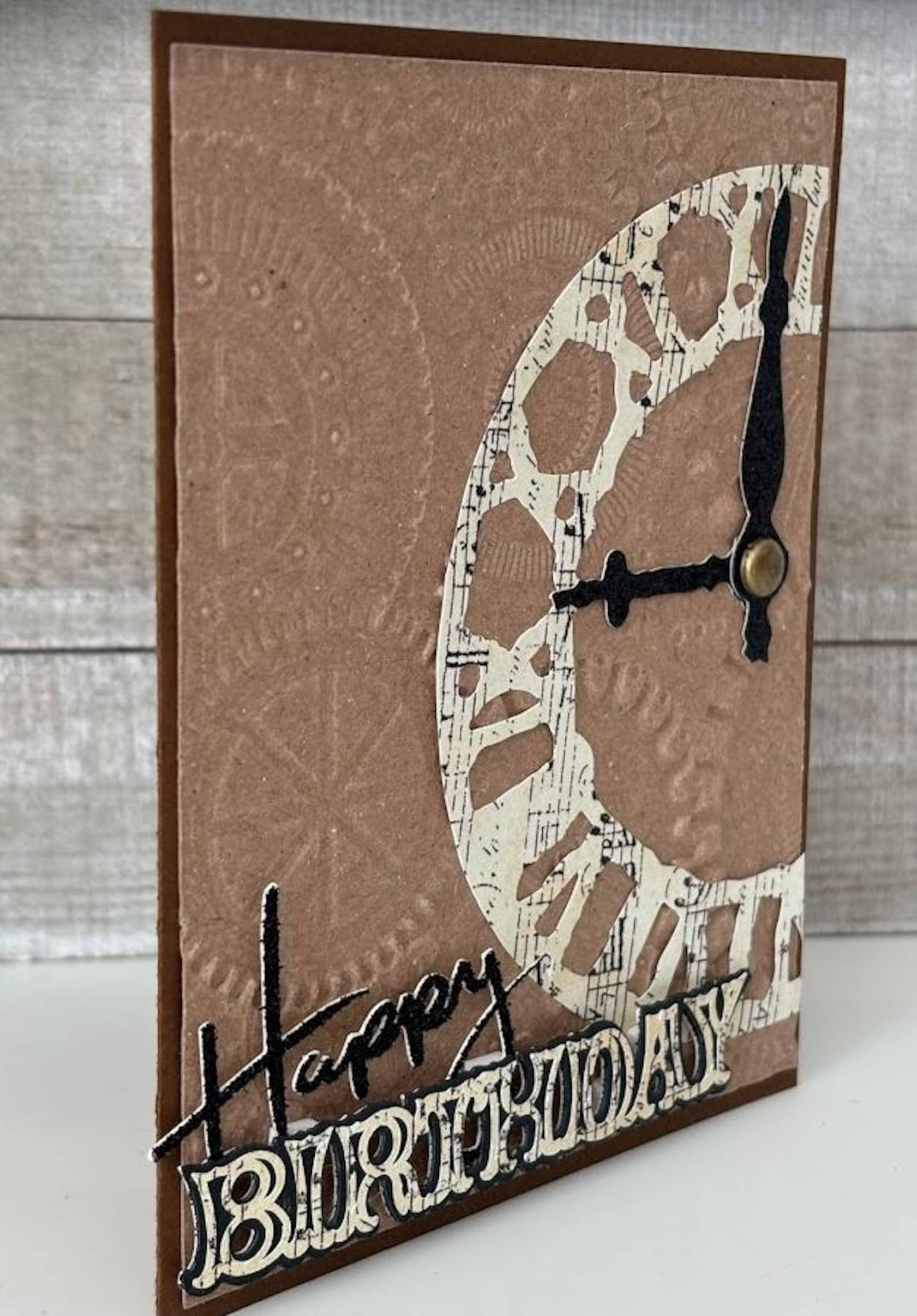 Clock Birthday Card - Etsy
