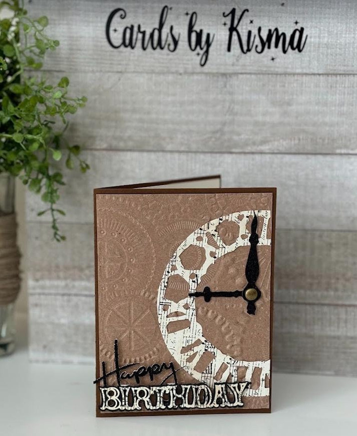 Clock Birthday Card - Etsy