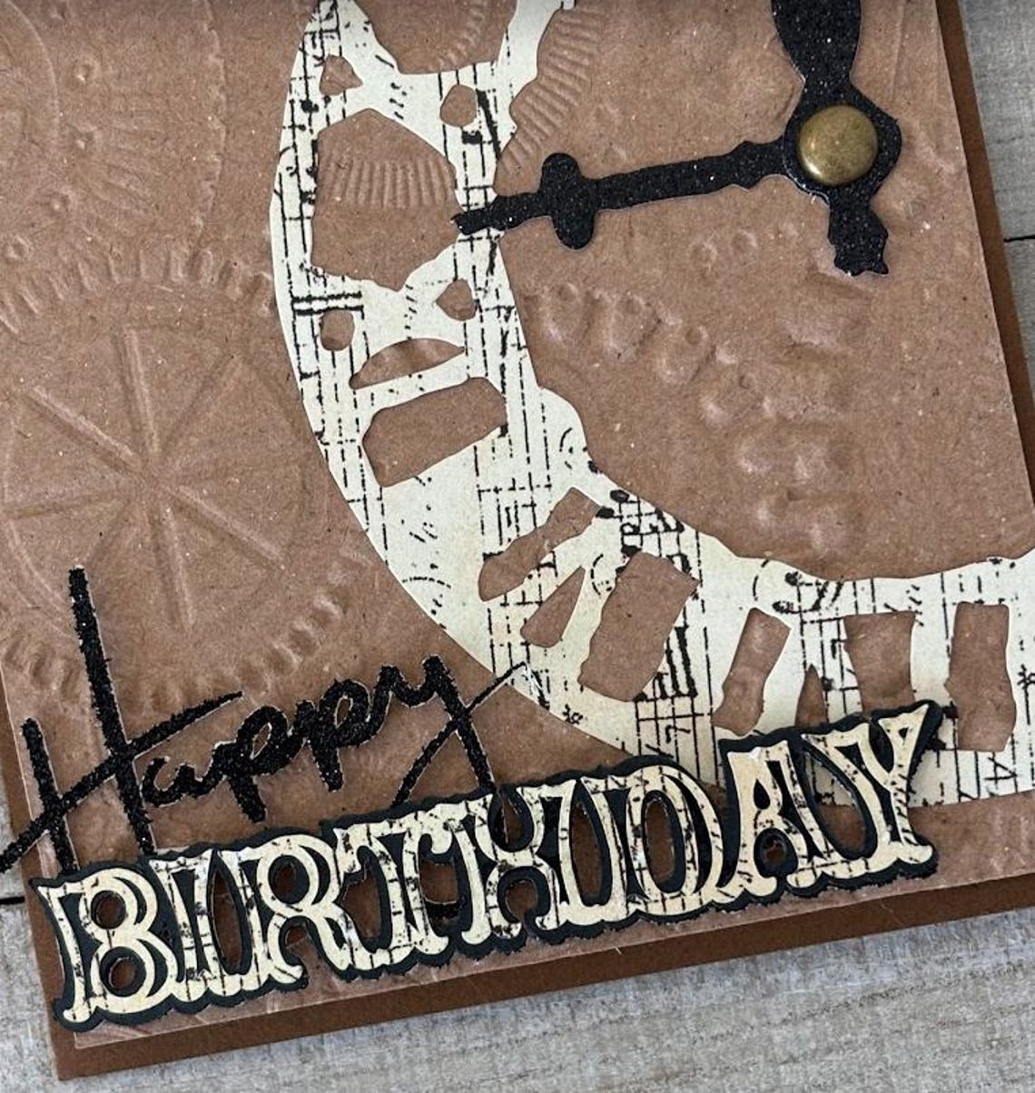 Clock Birthday Card - Etsy