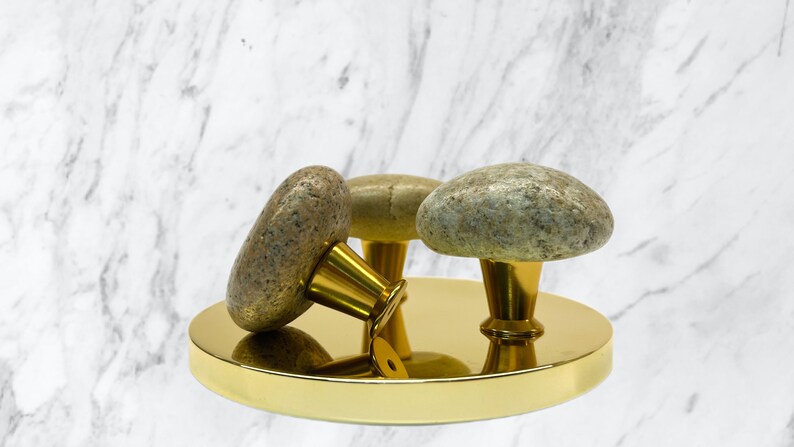 Beach Stone Cabinet Handles, Natural Sea Stone Knobs, Beach Stone Knob ...