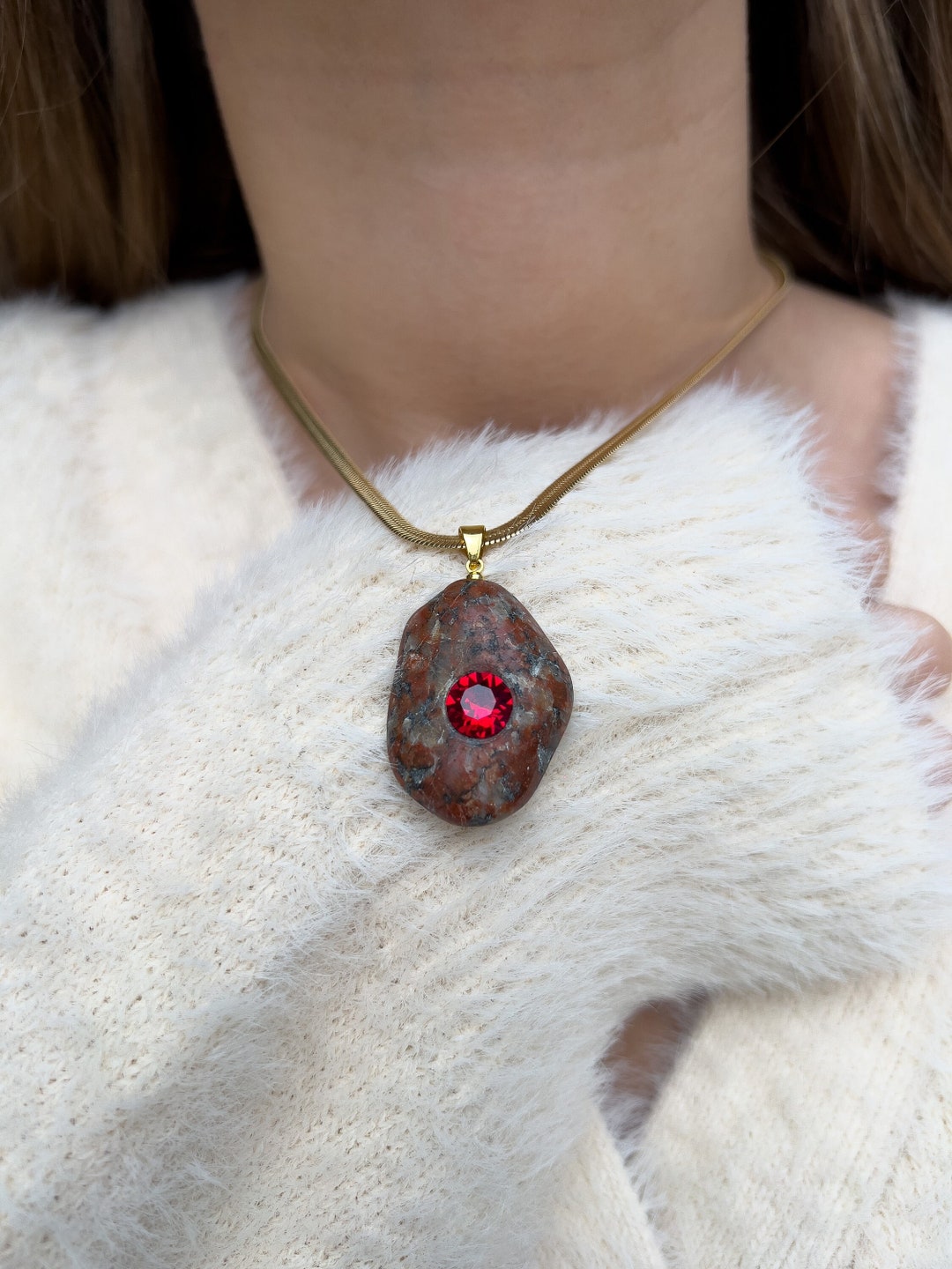 Beach Jewelry, Natural Pebble Charm, Pebble Jewelry, Beach, Jewelry ...