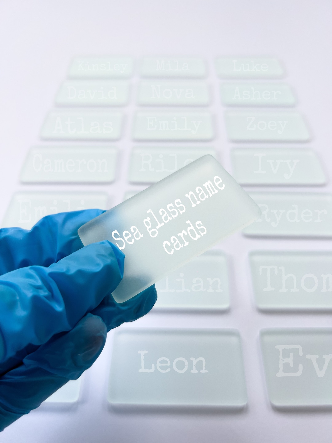 Sea Glass Place Cards, Sea Glass Name Cards, Wedding Name Cards ...