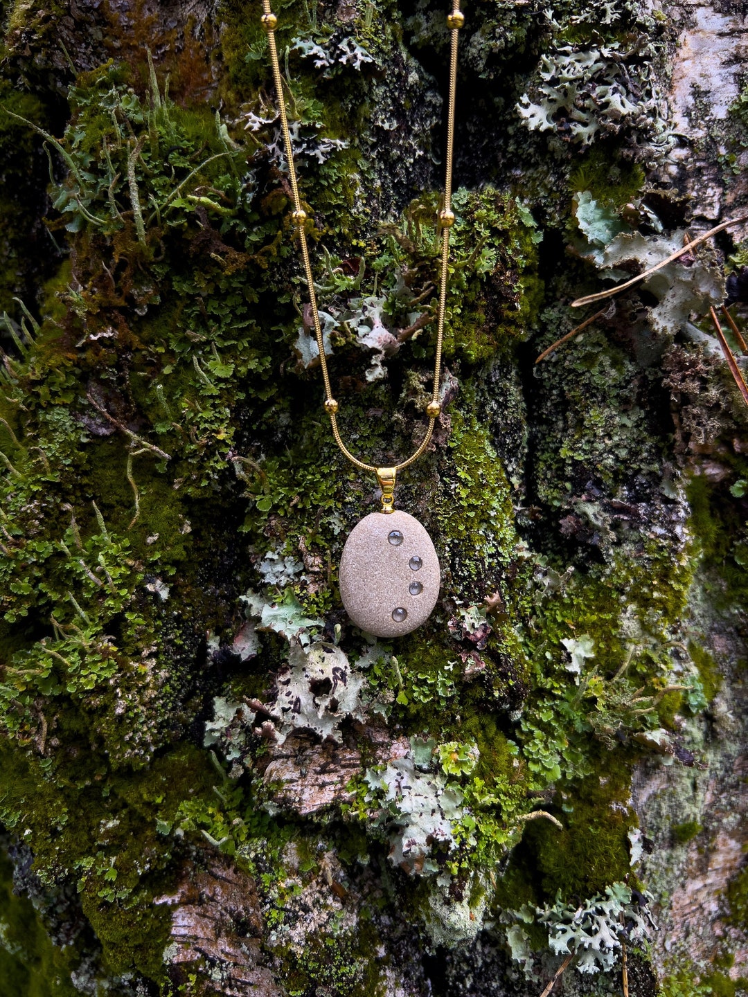 Beach Stone Pebble Jewellery Gemstone Necklace Charm - Etsy