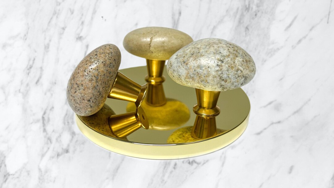 Beach Stone Cabinet Handles Natural Sea Stone Knobs Beach - Etsy