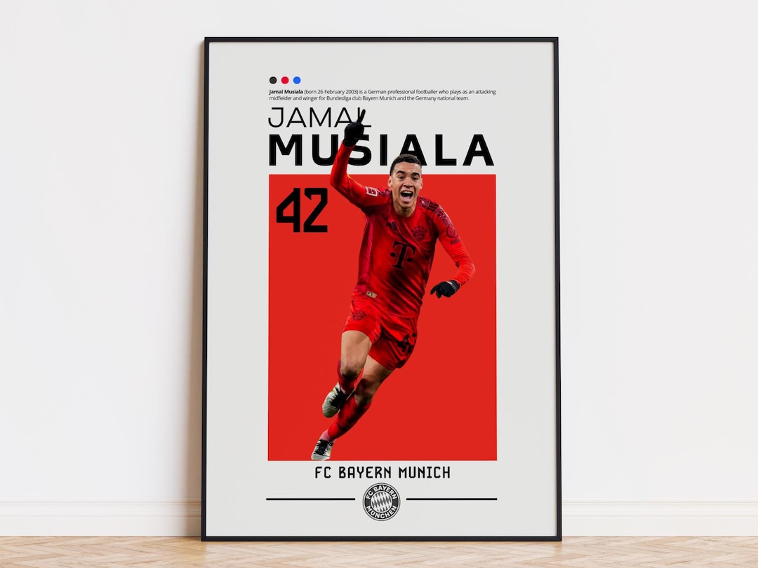 Jamal Musiala Poster, Bayern Munich Poster, Jamal Musiala Print, Sports ...