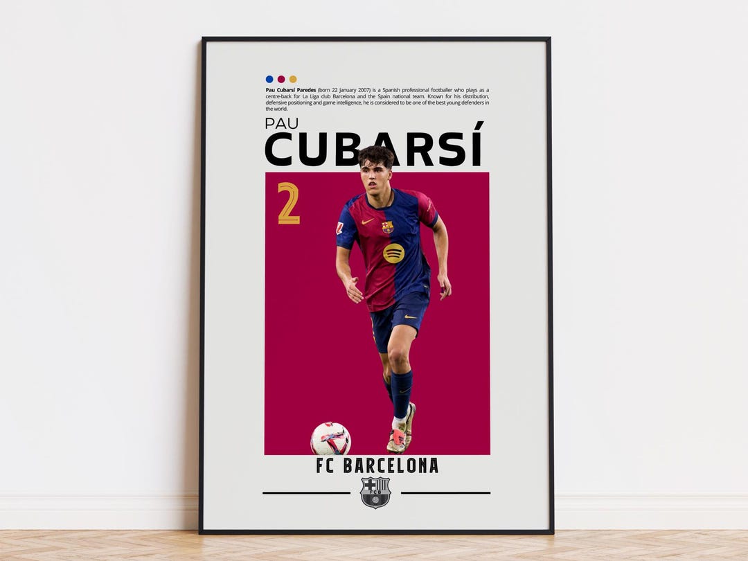 Pau Cubarsi Poster, Fc Barcelona Poster, Pau Cubarsí Print, Sports ...