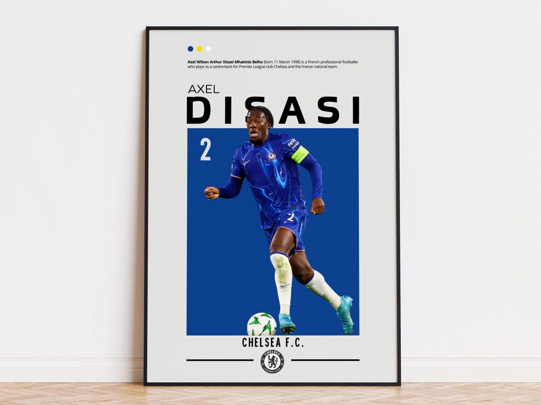 Axel Disasi Poster, Football Player Poster, Axel Disasi Print, Sports ...