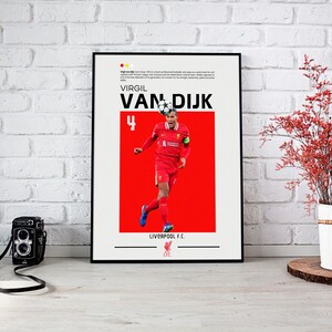 Virgil Van Dijk Poster, Football Player Poster, Virgil Van Dijk Print ...
