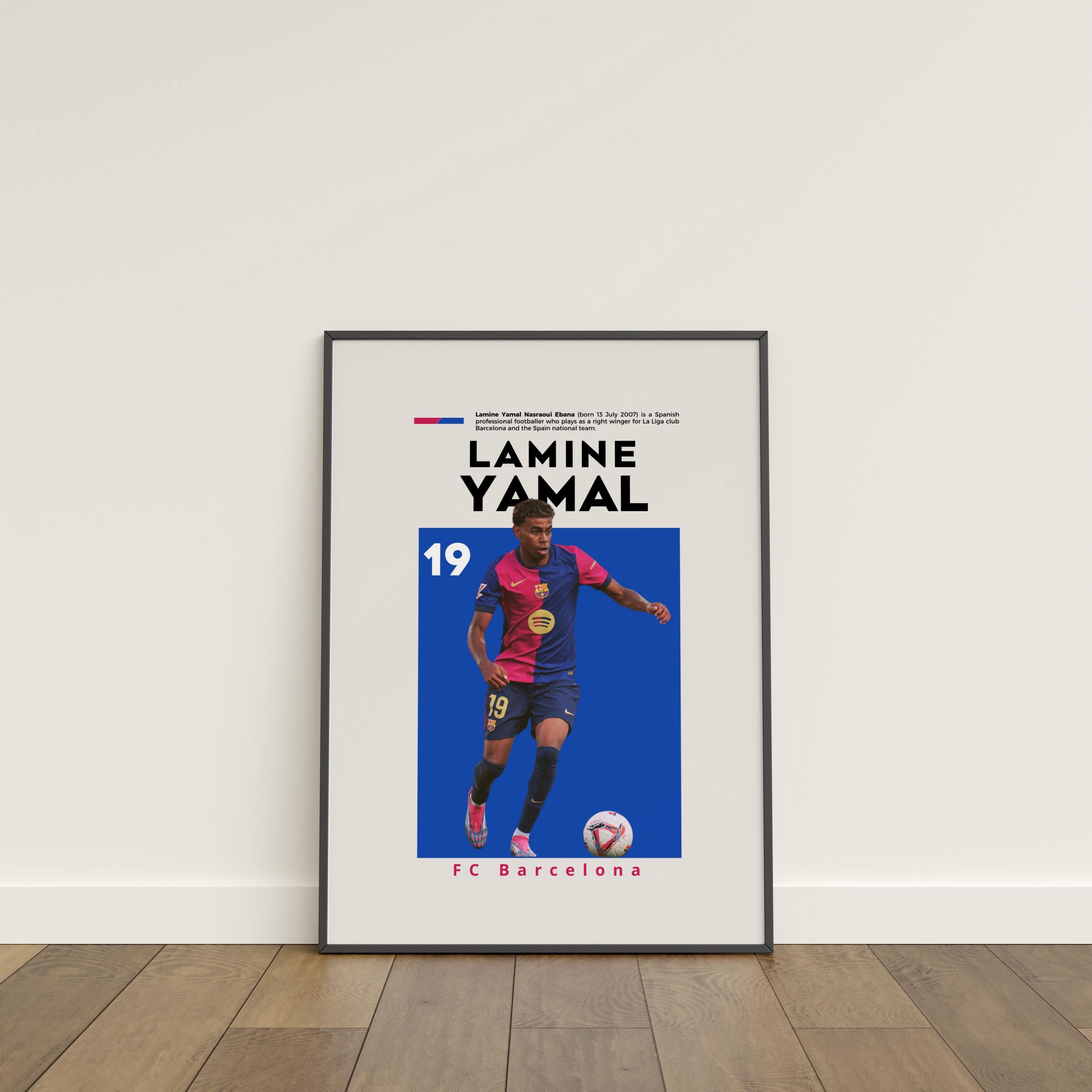 Lamine Yamal Poster, Football Player Poster, Lamine Yamal Print, Sports ...