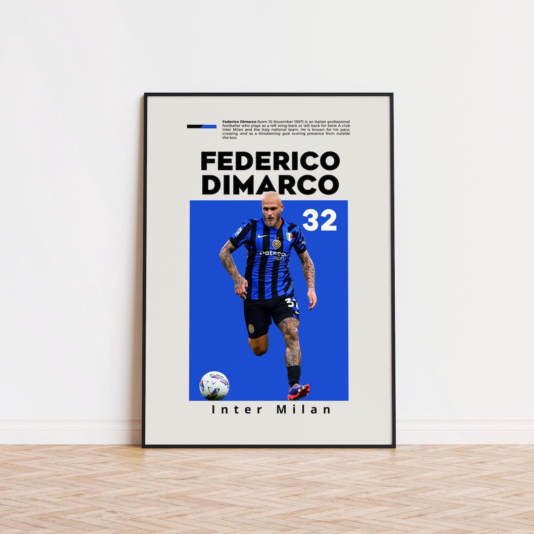 Federico Dimarco Poster, Football Player Poster, Federico Dimarco Print ...