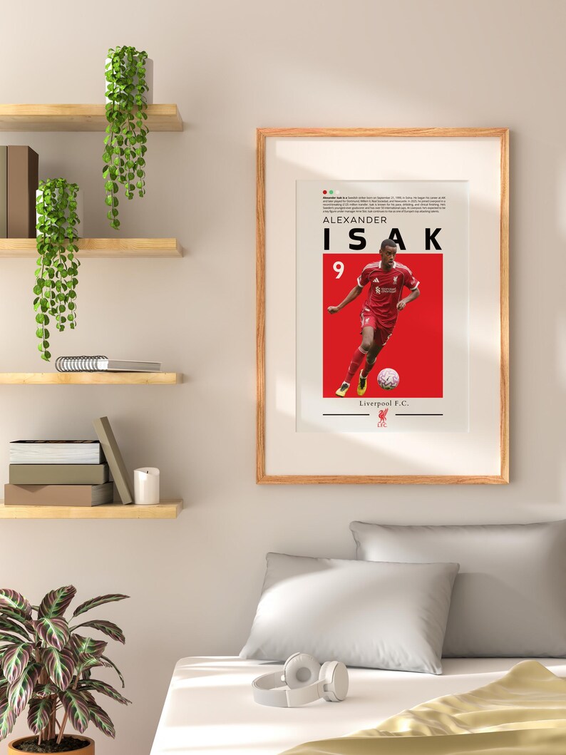 Alexander Isak Liverpool FC Poster: Premier League Football Print ...