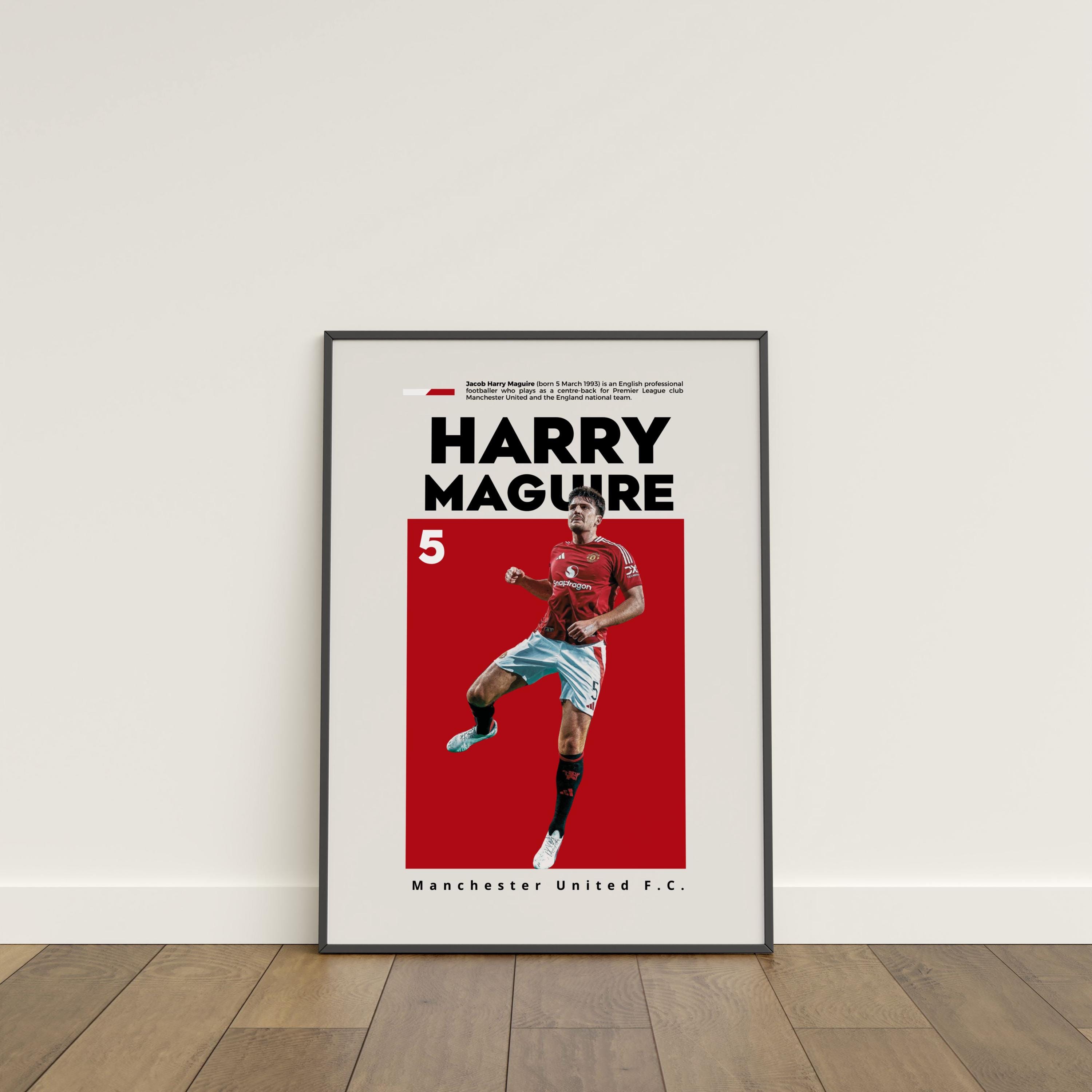 Harry Maguire Poster, Football Player Poster, Harry Maguire Print ...