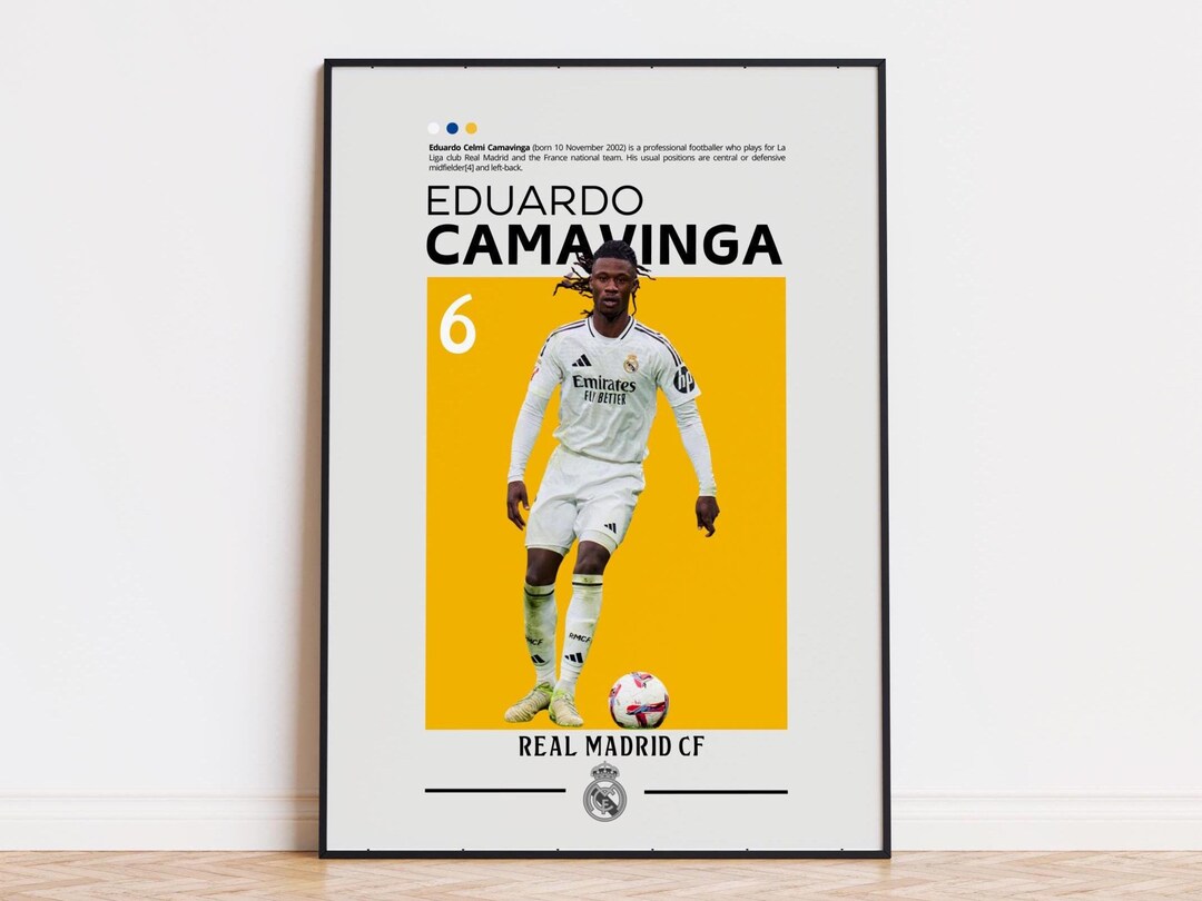 Eduardo Camavinga Poster, Real Madrid CF Poster, Camavinga Print ...