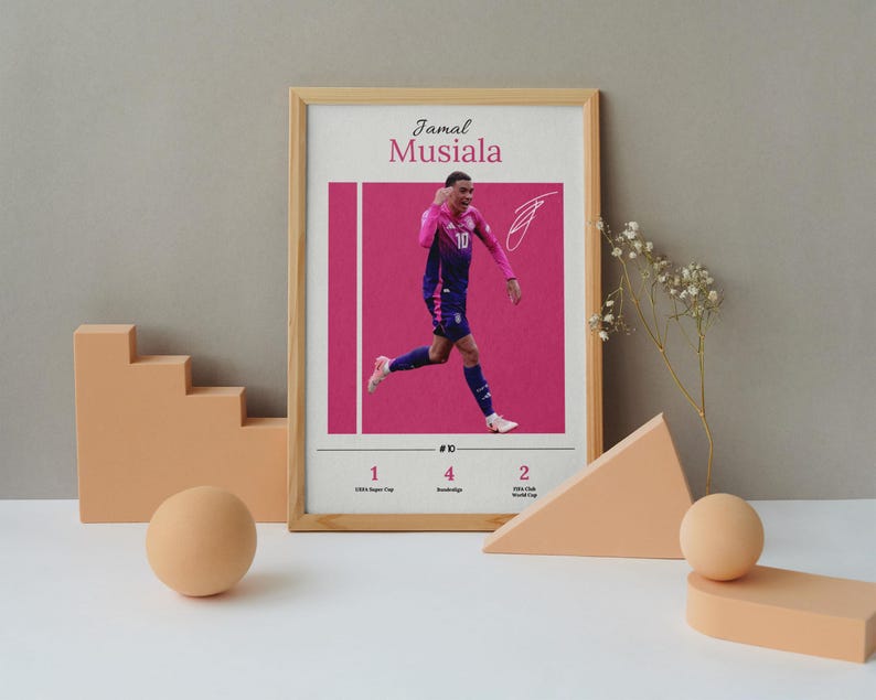 Jamal Musiala Print, Jamal Musiala Poster, Sports Poster, Soccer Wall ...