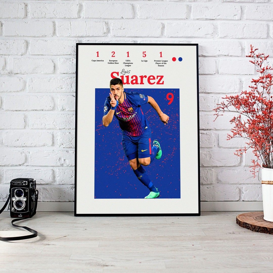 Luis Suárez Print, Luis Suárez Poster, Sports Poster, Uruguayan Soccer ...