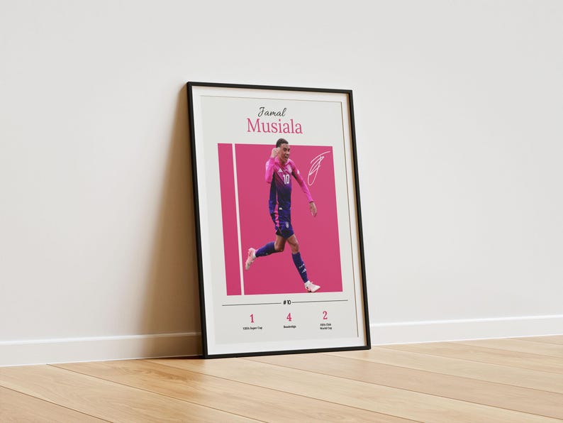 Jamal Musiala Print, Jamal Musiala Poster, Sports Poster, Soccer Wall ...
