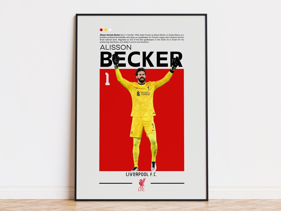 Alisson Becker Poster, Liverpool FC Poster, Alisson Becker Print ...