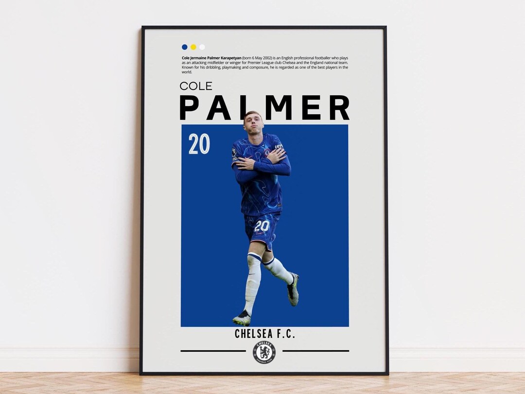 Cole Palmer Poster, Chelsea FC Poster, Cole Palmer Print, Sports Poster ...
