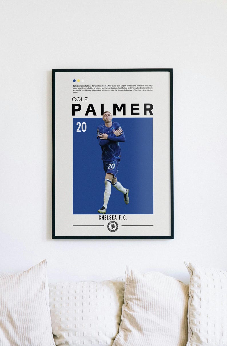 Cole Palmer Poster, Chelsea FC Poster, Cole Palmer Print, Sports Poster ...