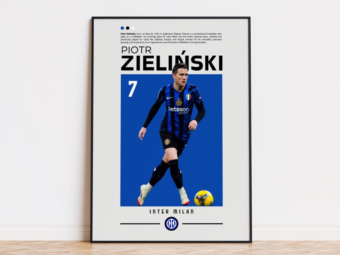 Piotr Zieliński Poster, Inter Milan Poster, Piotr Zieliński Print ...
