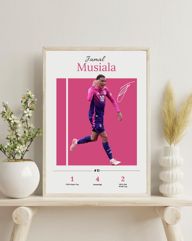 Jamal Musiala Print, Jamal Musiala Poster, Sports Poster, Soccer Wall ...