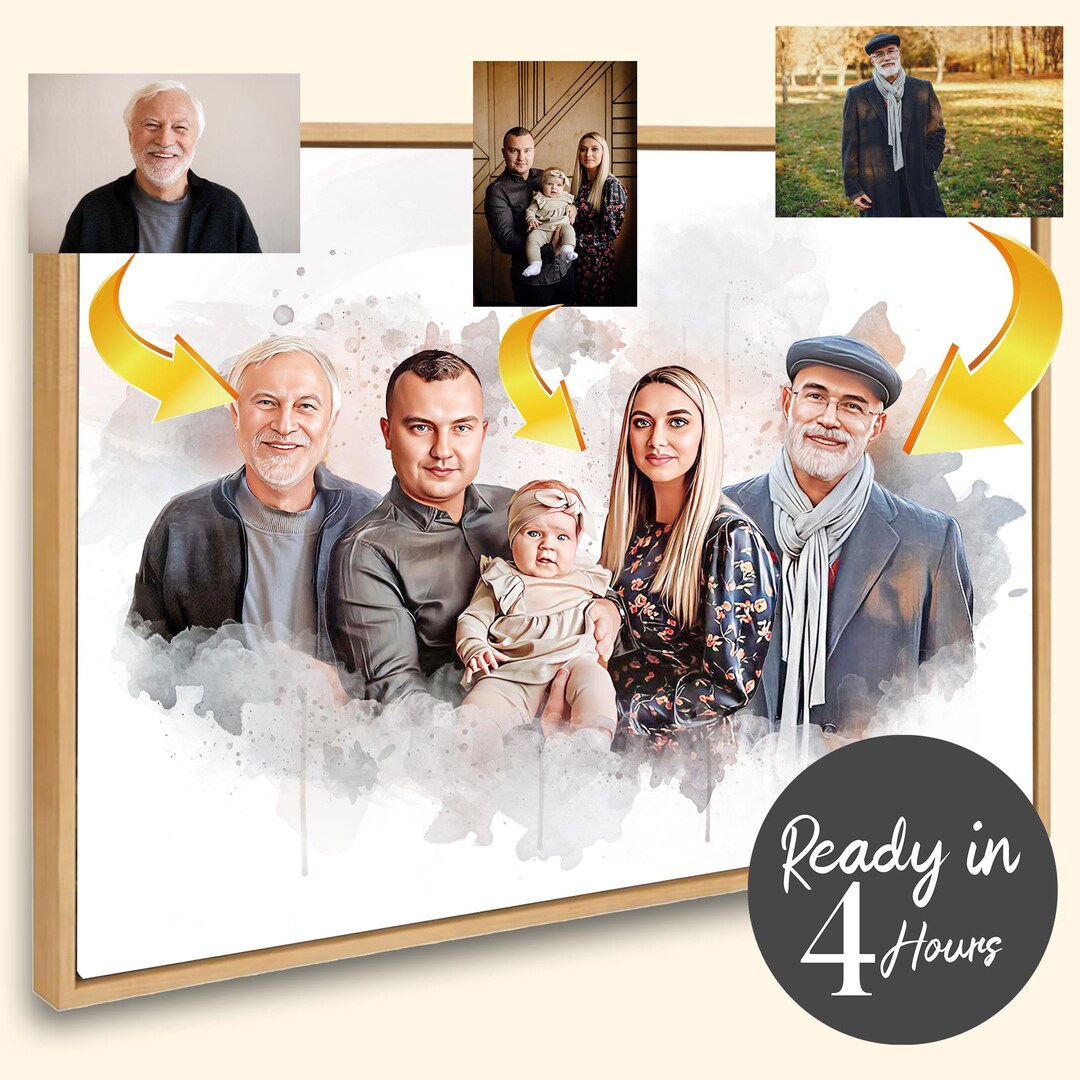 Custom Merge Photo Into One, Merge Persons Together, Family Photos ...