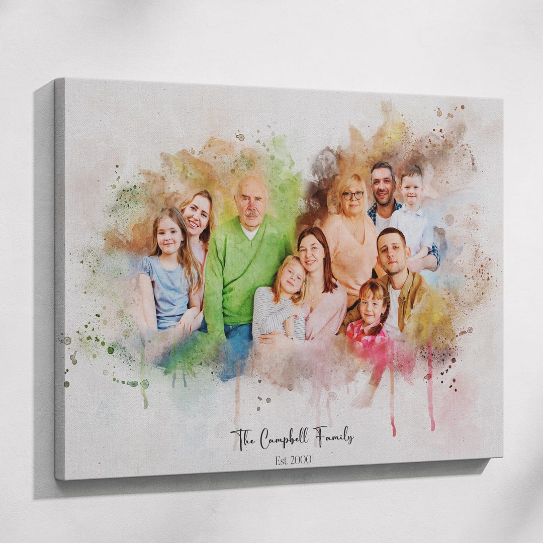 Custom Photo Merge Portrait – Family, Friends, Pets (digital Art) - Etsy