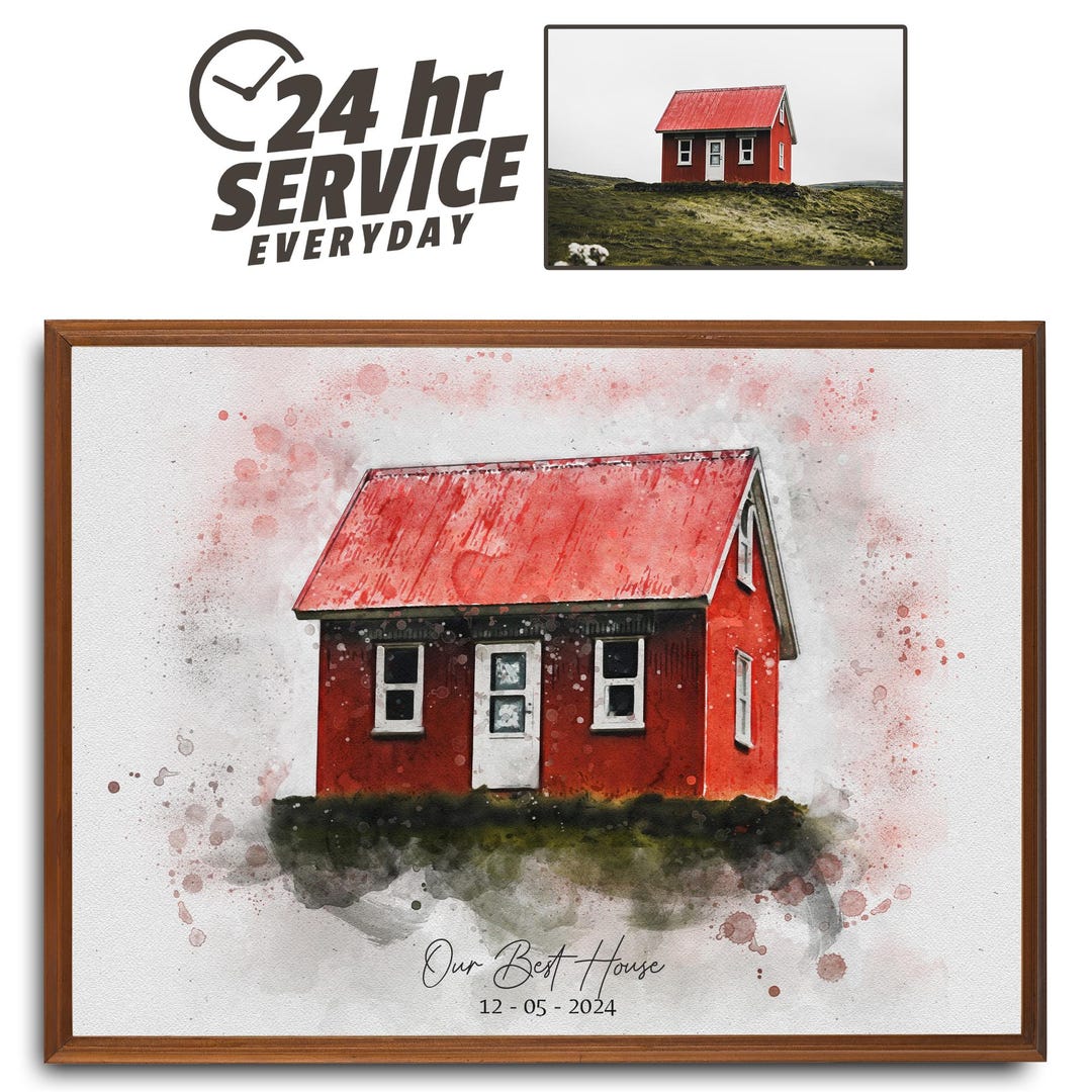 Custom House Portraits, First Home Portraits, Family House Portraits ...