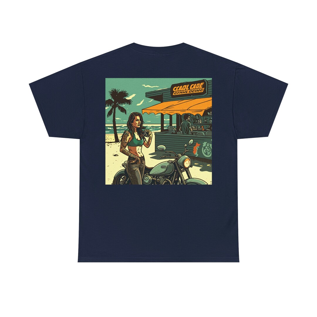 Scooter Scum Food Shack on Beach Unisex Heavy Cotton Tee - Etsy