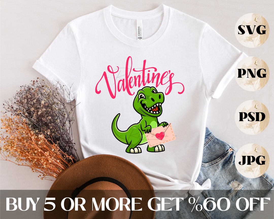 Dinosaur Valentine SVG, T-rex Valentine Svg, Valentine SVG, Kids ...