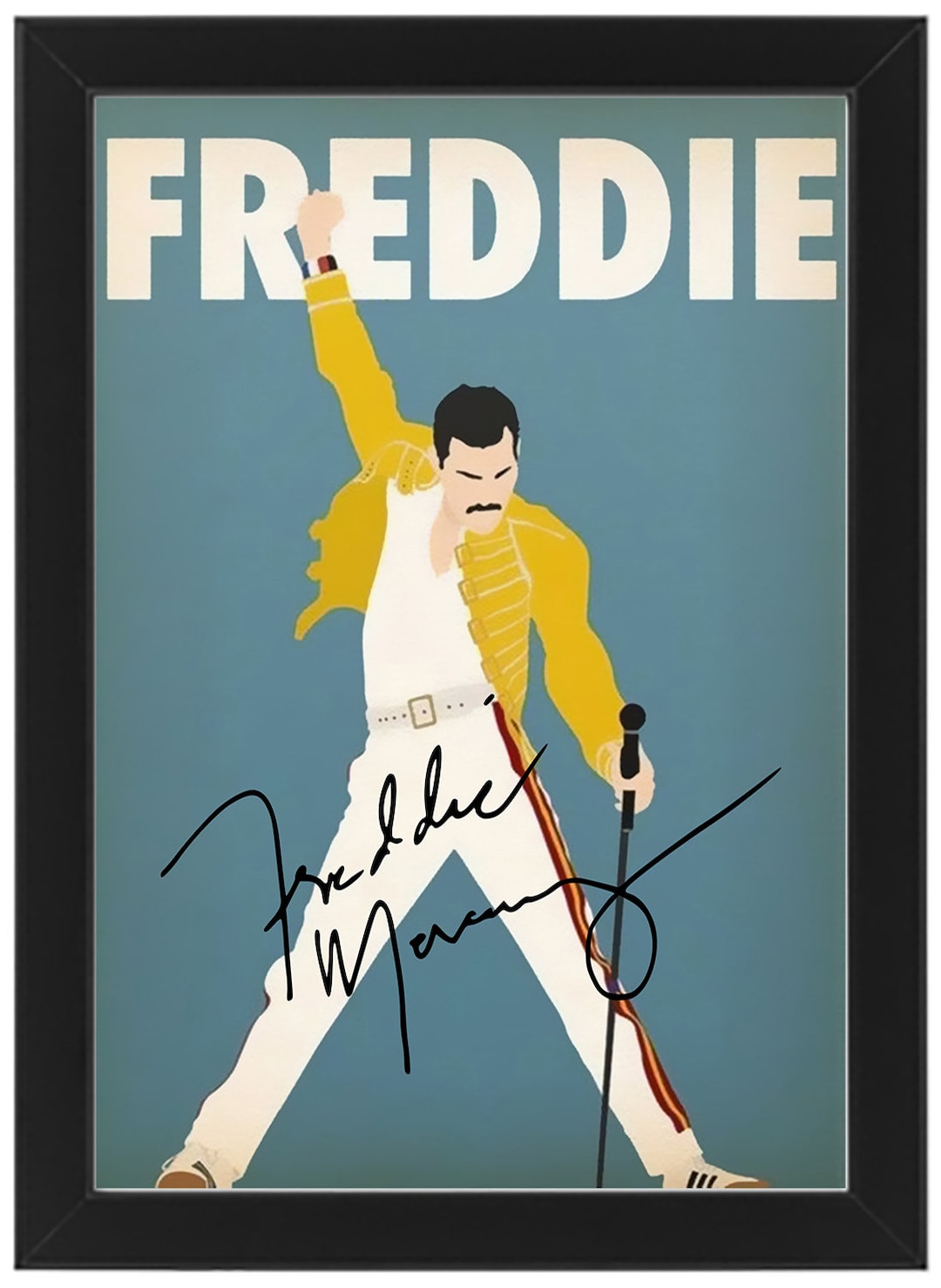 Freddie Mercury Signed Vintage Poster Print Autograph - Etsy