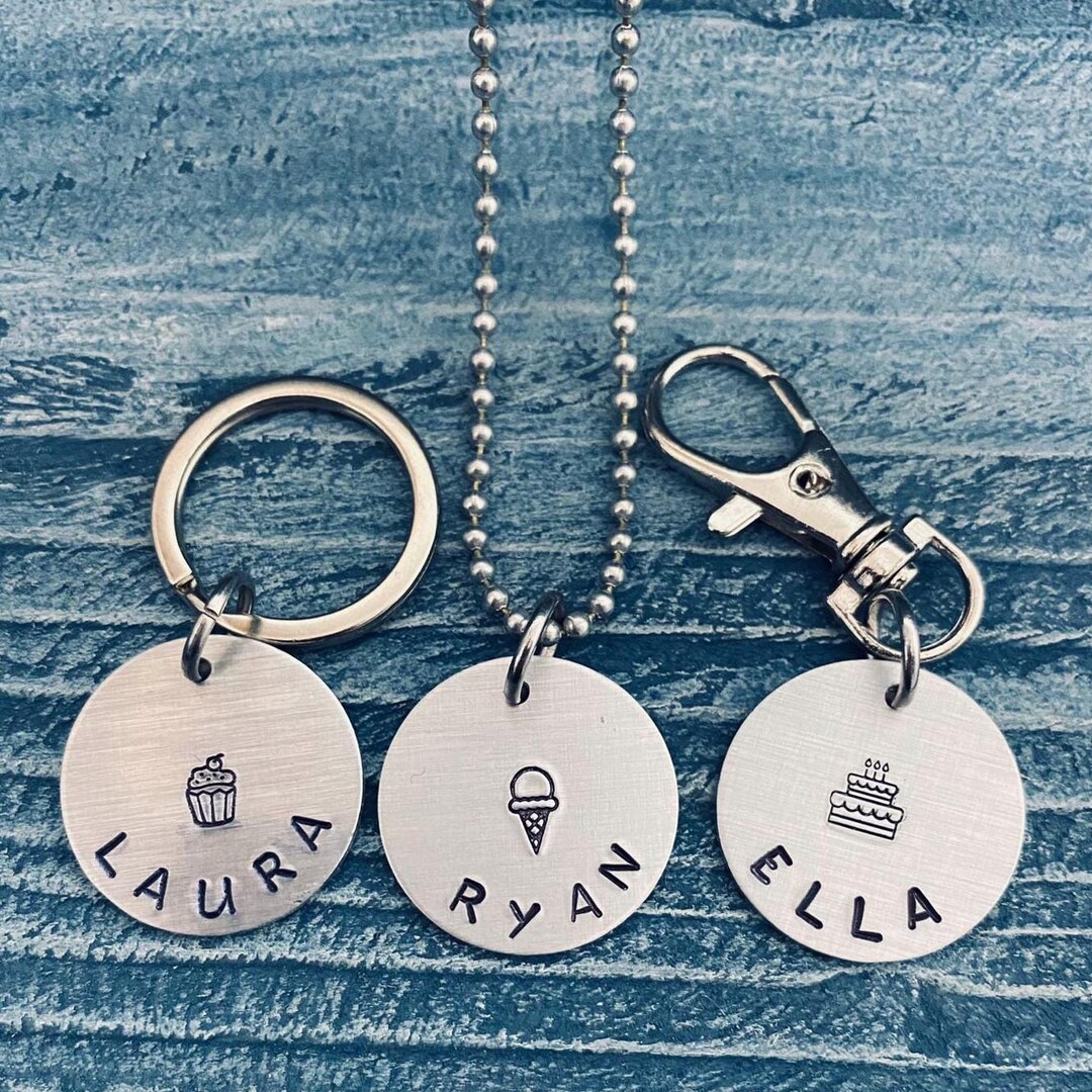 Birthday Treats Name Tag Label | Keychain/backpack Clip/necklace ...