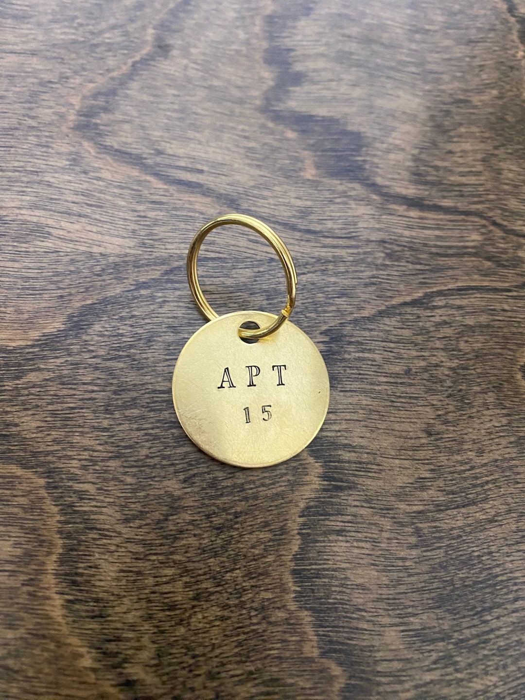 Apartment Key Number | House Number Labels | Hand Stamped Key Tag ...