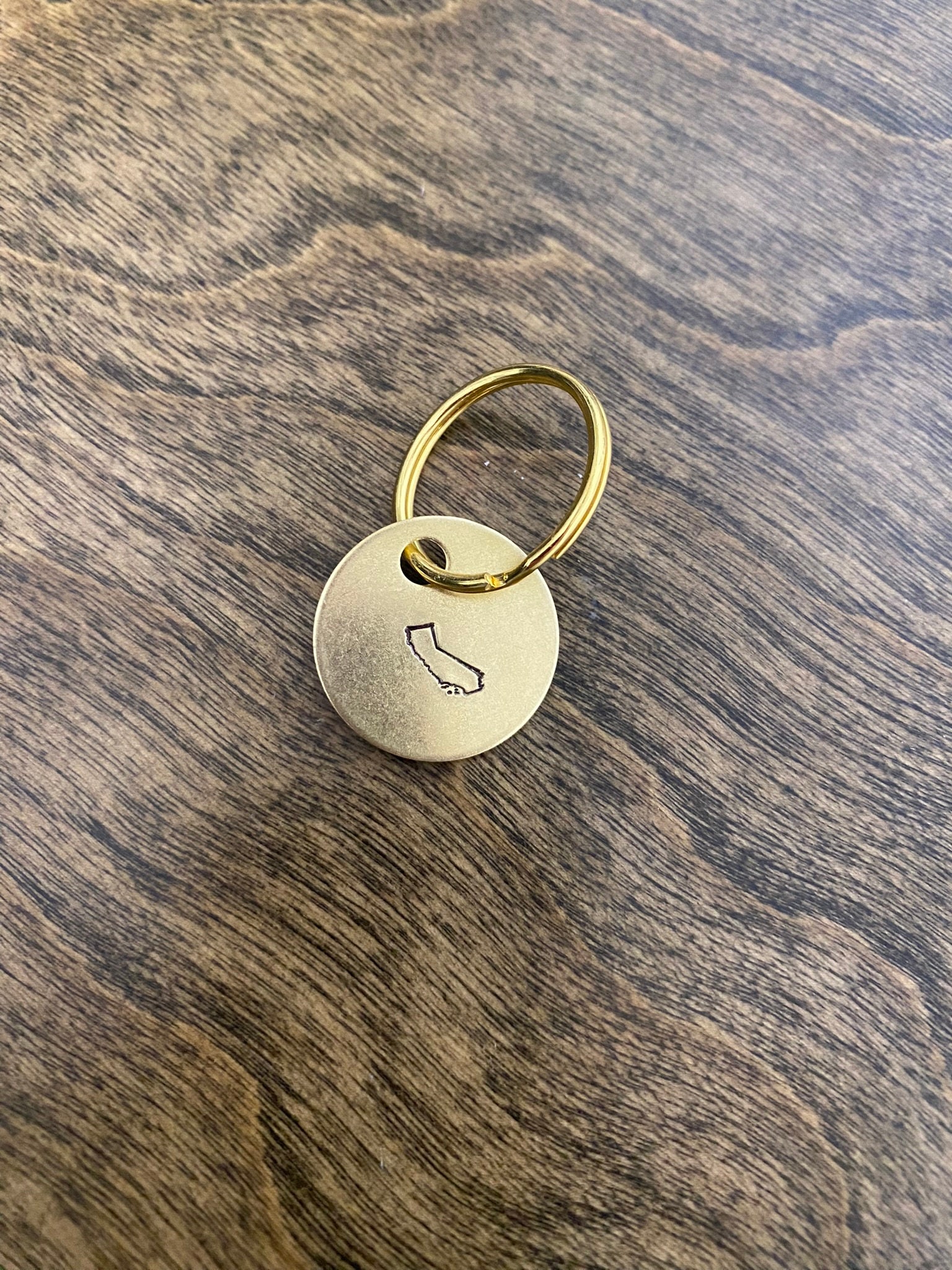 Customizable USA State Shape Outlines Keychain Hand-stamped - Etsy