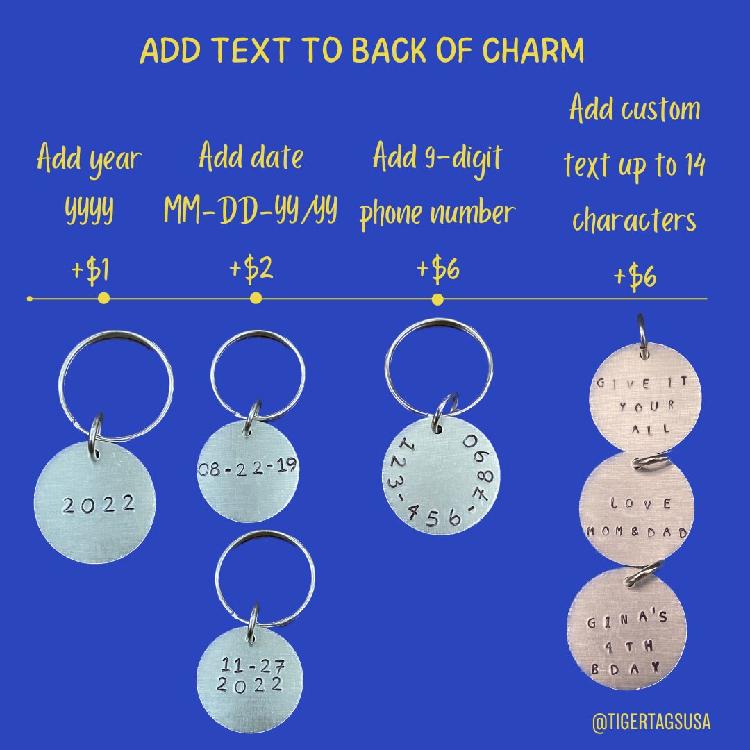 Initial & Name Tags Custom Party Favors Hand-stamped Personalized ...