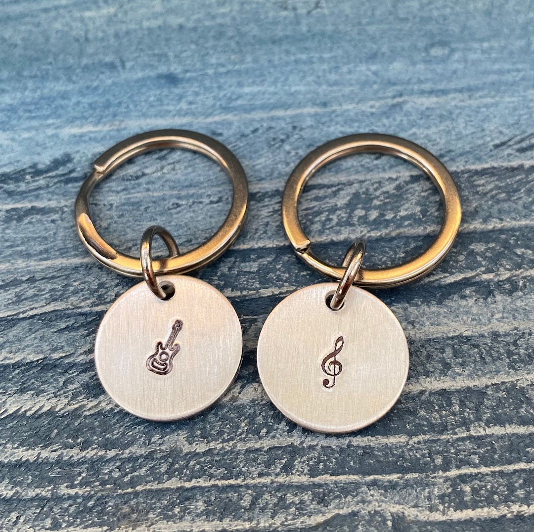 Music Musician Keychain | Customizable Guitar Instrument Musical Note ...