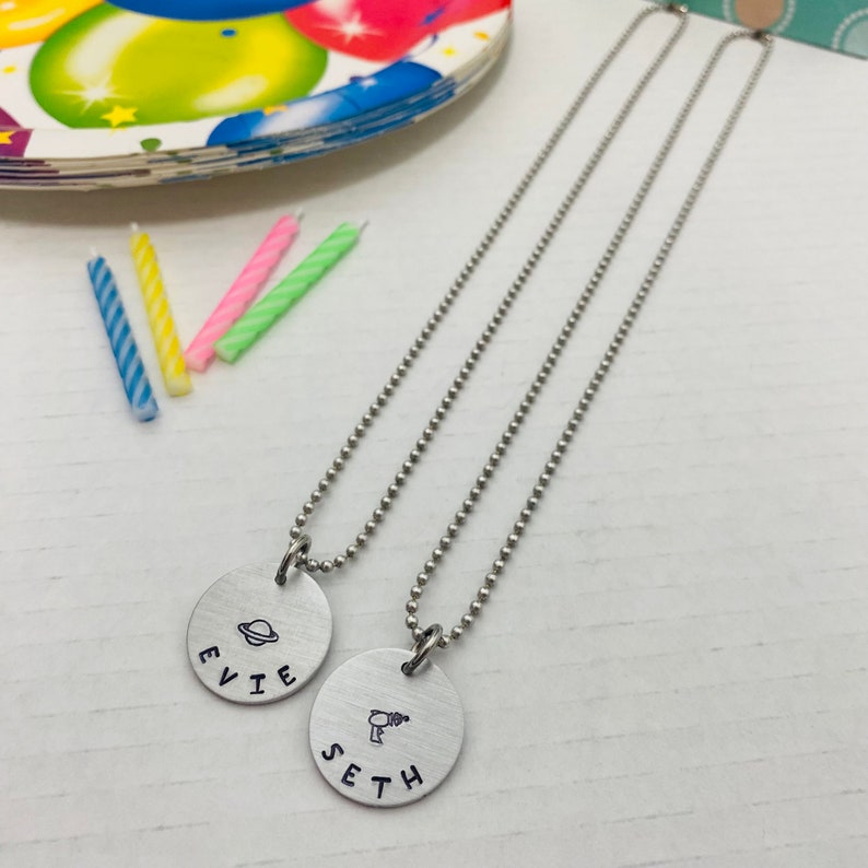Space Themed Custom Name Tag Label | Keychain/backpack Clip/necklace ...