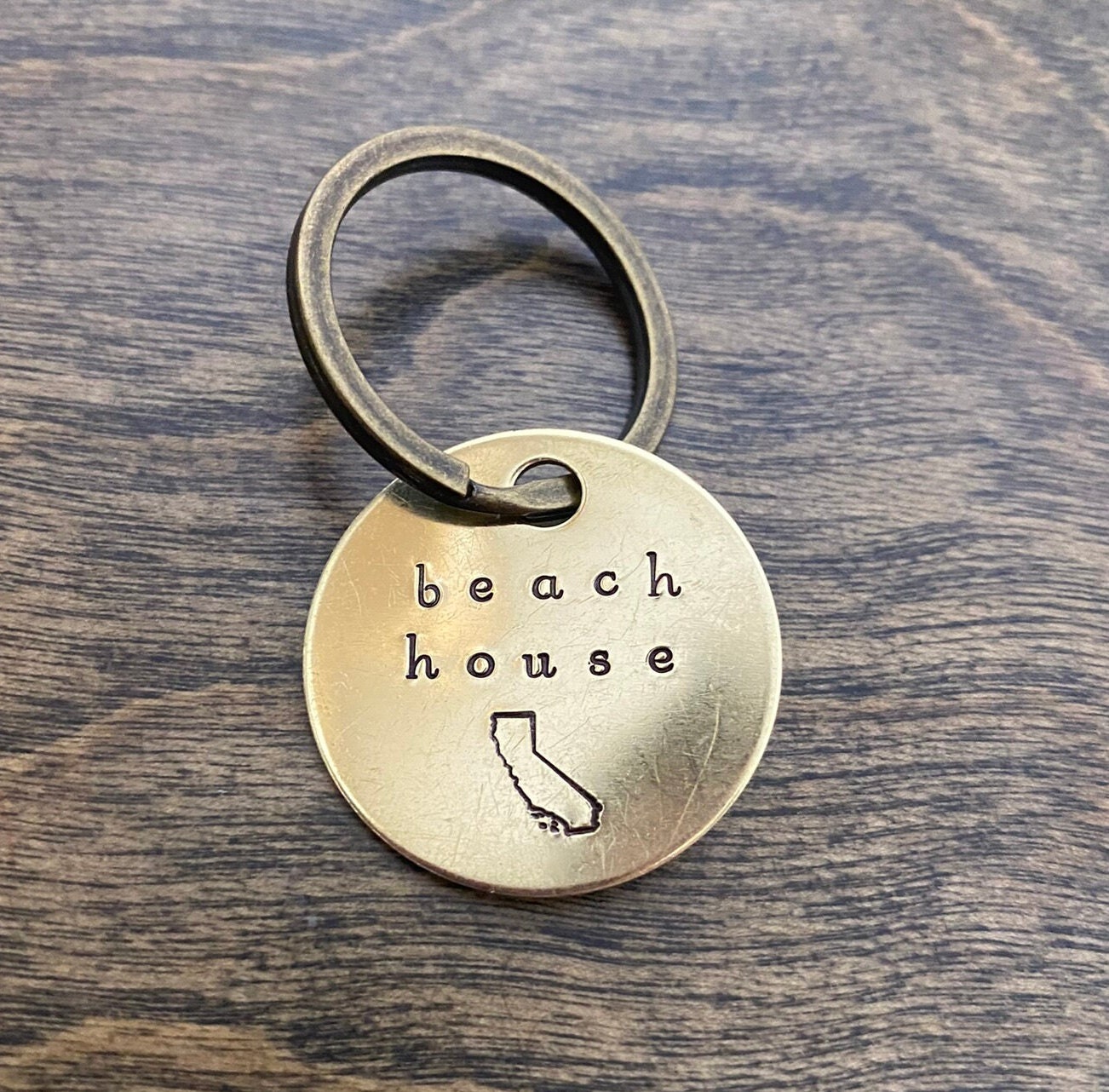 Customizable State Outline Keychain Personalized Message - Etsy