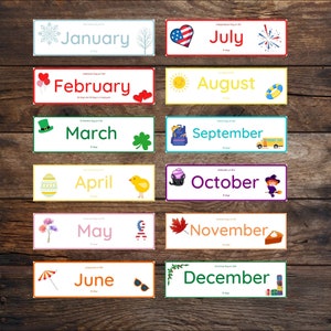 Months of the Year, Wordwall, Color Coded, Poem, Classroom, Homeschool ...