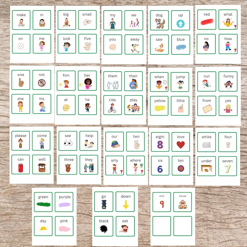 Kindergarten Sight Words Flashcards: Homeschool Printable (PDF) - Etsy